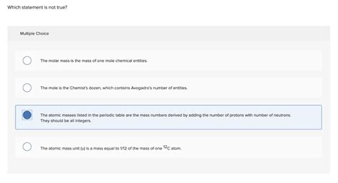 Solved Which statement is not true? Multiple Choice The | Chegg.com