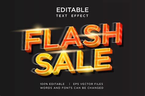 premium vector flash editable text effect