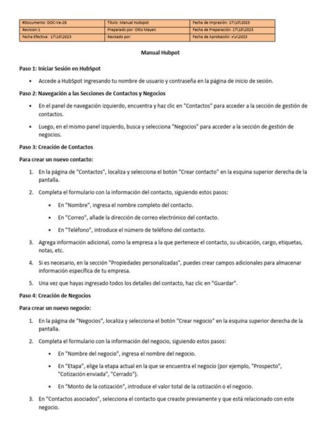 Doc Ve 28 Manual Hubspot Pdf Ciberespacio Tecnologías De La Información