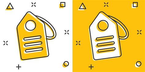 만화 스타일의 가격 태그 아이콘 흰색 격리 된 배경에 레이블 만화 벡터 그림 판매 쿠폰 스플래시 효과 비즈니스 개념 가격에 대한 스톡 벡터 아트 및 기타 이미지 Istock