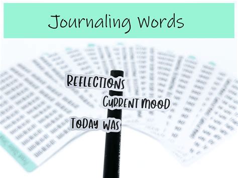Journaling Script Stickers Etsy