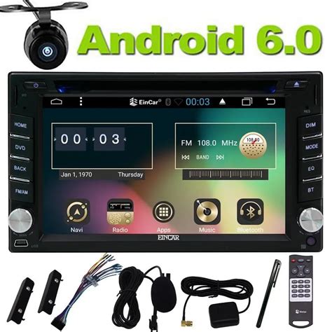 two 2 Din Android 6.0 Car GPS Stereo Radio double 2din GPS Navigation ...