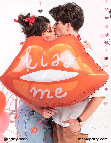 Kiss Me Lips Foil Balloon Momo Party