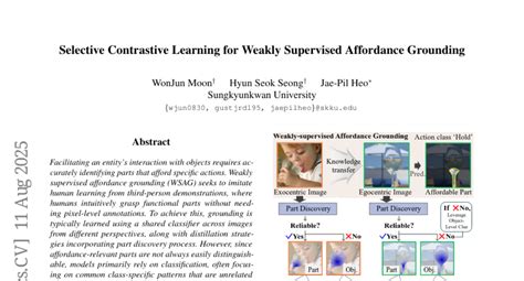 Selective Contrastive Learning For Weakly Supervised Affordance Grounding Ai For Dummies