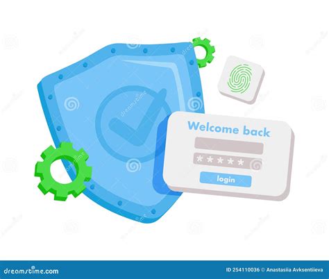 Fingerprint Cyber Secure Icon Digital Security Authentication Concept Stock Vector