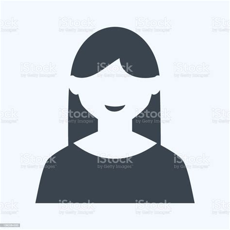 아이콘 여성 사용자 웹 인터페이스 기호에 적합합니다 글리프 스타일 편집 가능한 간단한 디자인 디자인 템플릿 벡터 간단한 기호