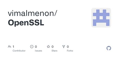 Github Vimalmenonopenssl