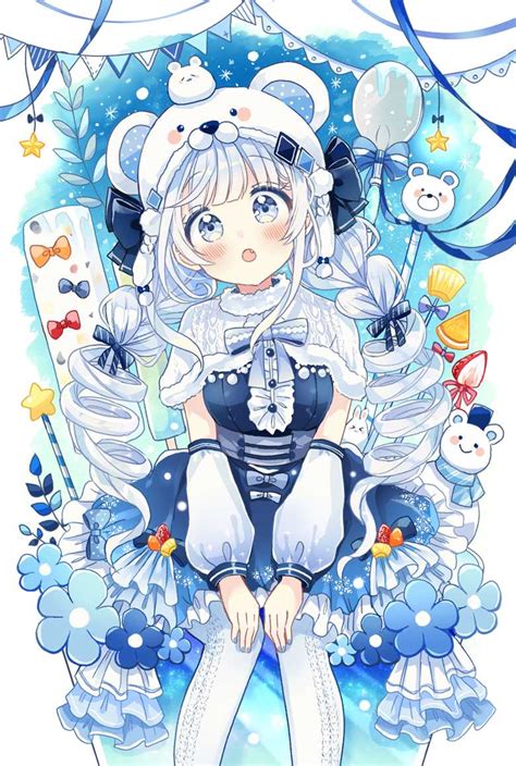小白熊佐仓おりこ単行本的白发插画图片 Bobopic