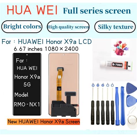 หน้าจอ Huawei ใหม่ล่าสุดเหมาะสําหรับ Honor X9a Lcd Rmo Nx1 จอแสดงผล X9a