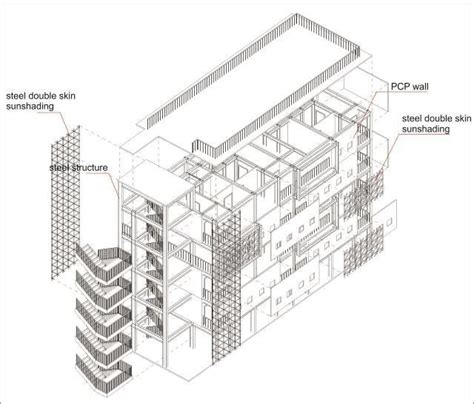 Program Exploded Axonometric Diagram Architecture Axo