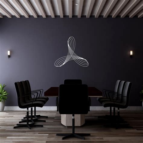 Geometric Spirograph Pattern Metal Wall Art Office Decor T For Men