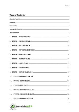 Pygtk Tutorial PDF