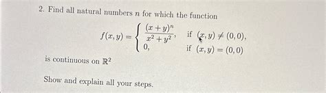 Solved Find All Natural Numbers N For Which The Chegg