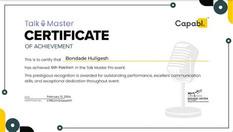 Huligesh Bondade On Linkedin Achievement Talkmasterpro Ai Artificialintelligence