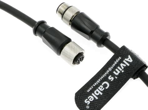 M A Code Pin Male To Female Aviation Sensor Connector Industrial Shielded Cable For Sensor