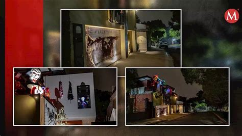 Por Halloween Decoran Casa En Tijuana Con Figuras Que Simulan Cuerpos