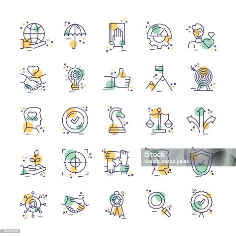 コア値行アイコンセット アイコンのベクターアート素材や画像を多数ご用意 アイコン 正直 伝道院 Istock