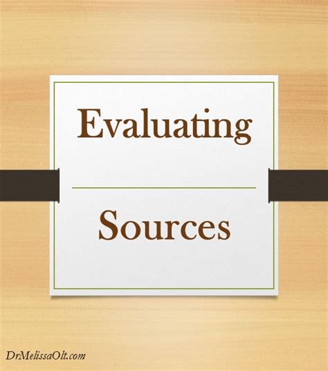 Evaluating Sources
