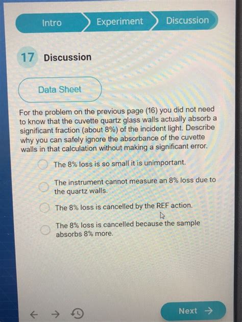 Solved Intro Experiment Discussion 17 Discussion Data
