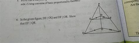 Side Using Converse Of Basic Proportionality Theorem6 In The Given F