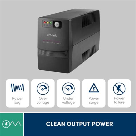 Prolink Pro2000sfcu 1200w 2000va Ups With Avr Uninterruptible Power Supply 8 Universal Sockets