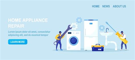 제복을 입은 수리공은 도구로 전기 가전 제품을 수리합니다 렌치 드라이버를 가진 직업적인 노동자 고장난 기술 배관을 수리하는 홈 마스터 전기 기사 배관공 전화 수리 서비스