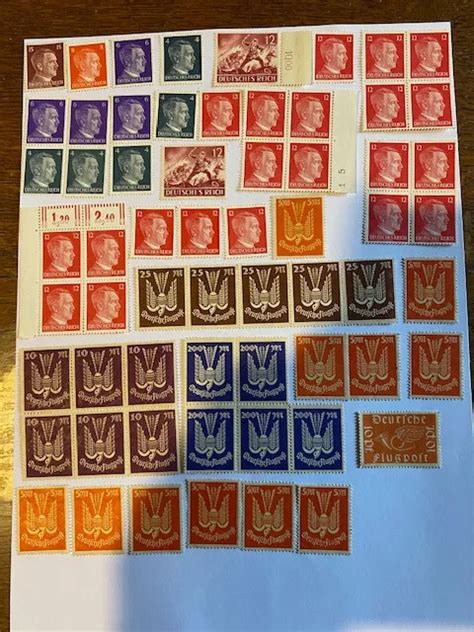 Lot De 62 Timbres Allemands Neufs Ww2 3ème Reich Eur 9 00 Picclick Fr
