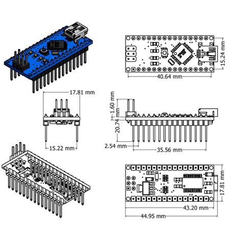 Tarjeta De Desarrollo Nano V30 Atmega 328 Tecneu