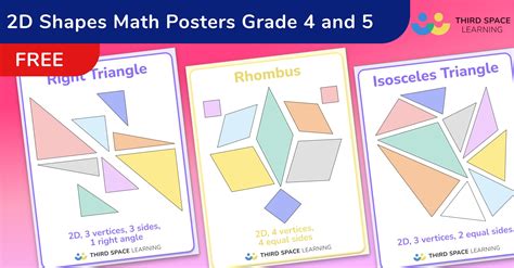 [free] 2d Shapes Math Posters Grade 4 And 5