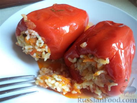 Рецепт Перец фаршированный рисом и овощами на