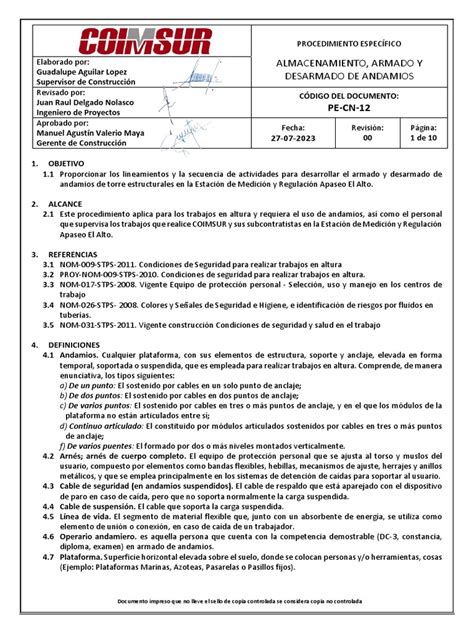 Pe Cn 12 Rev 00 Signed Pdf Andamio Equipo
