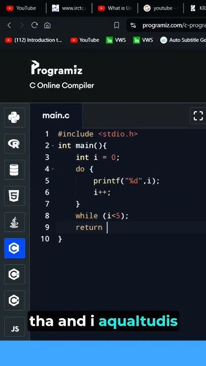 Shorts Loops In C 🙀😱music Coding Trendingshorts C Youtube