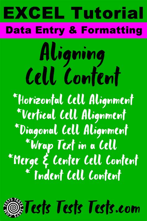 Aligning Cell Content In Excel Tutorial In Excel Tutorial