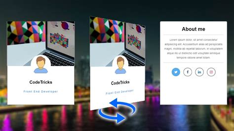 3d Flip Card Effect On Hover Using Html And Css Youtube