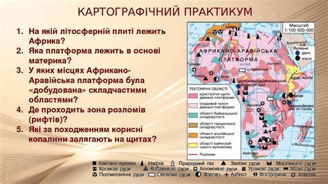 Презентація з географії 7 клас Африка Тектонічна будова рельєф