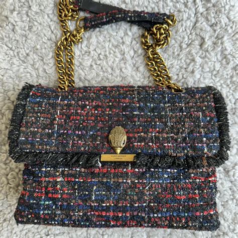 Kurt Geiger Tweed Bag Navy And Red Big Size Depop