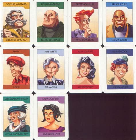Printable Clue Character Cards Printable Word Searches 40 Off