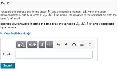 Solved Part A As Shown Below A Beam Is Subjected To A Chegg Com