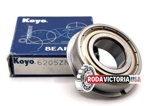 KOYO 6205 ZNR C3 DEEP GROOVE BALL BEARING METAL SHIELDED SNAP RING