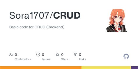 GitHub Sora1707 CRUD Basic Code For CRUD Backend