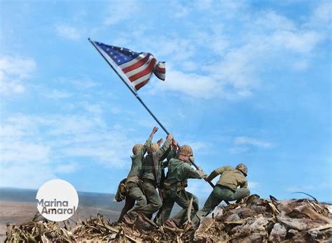 Raising The Flag On Iwo Jima The Famous Pictures Collection