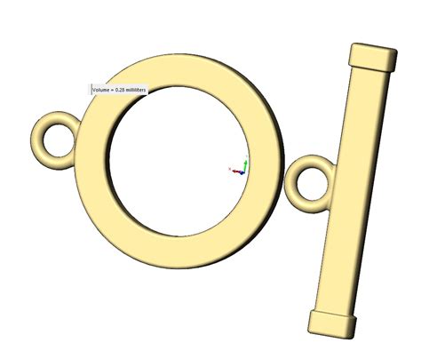Stl File Flat Wire Toggle Clasp 3d Print Model 🔒 ・3d Print Model To