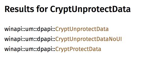 Winapi Is There A Rust Equivalent To Win32cryptcryptunprotectdata