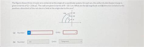 Solved The Figure Shows Three Circular Arcs Centered At The