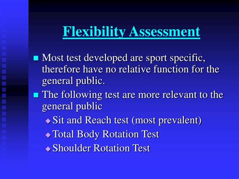 Ppt Principles Of Muscular Flexibility Assessment And Prescription Powerpoint Presentation