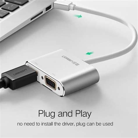 Jual Ugreen Mini Displayport To Hdmiandvga Aluminum Case Black 20422
