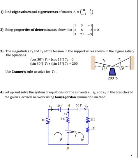 Solved 1 Find Eigenvalues And Eigenvectors Of Matrix A 2 Using