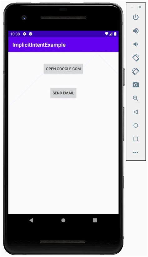 Example of implicit Android Intent, open a URL, send an email | o7planning.org