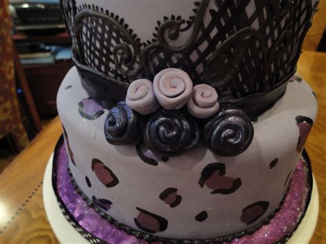 Pink Sugar Cupcakes Purple Lacy Cheetah Cake