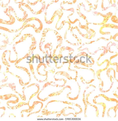 Orange Wavy Pattern Modern Floral Texture Stock Illustration 1985300036 Shutterstock
